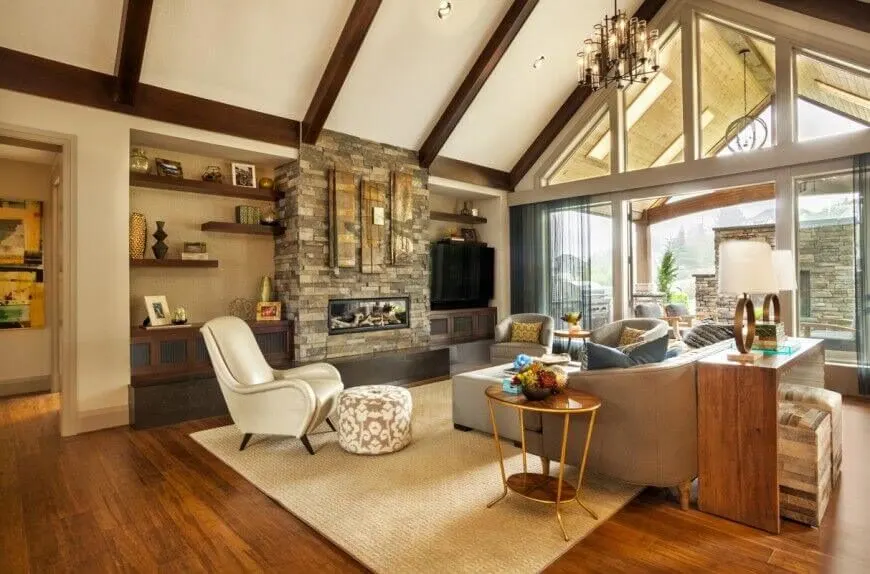 29 Spectacular Living Room Designs with Exposed Beams
