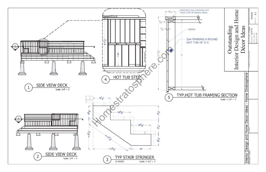 Hot Tub Deck Design Plan (Free PDF Download)