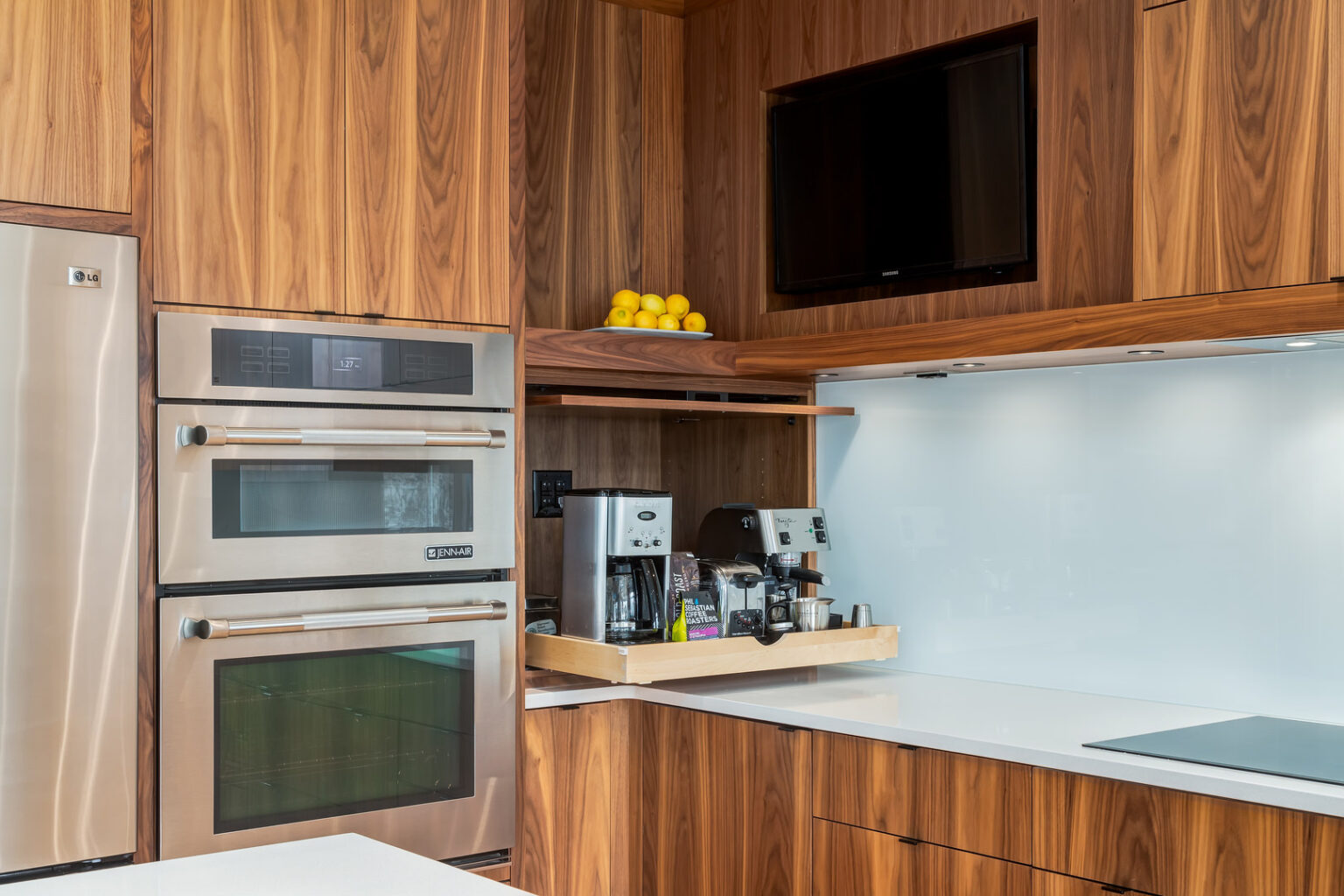 Contemporary Interior Design with Extensive Walnut Millwork by Deana ...