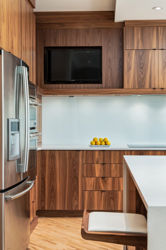 Contemporary Interior Design with Extensive Walnut Millwork by Deana ...