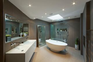 55 Primary Bathrooms with Floating Vanities (Photos) – Home Stratosphere