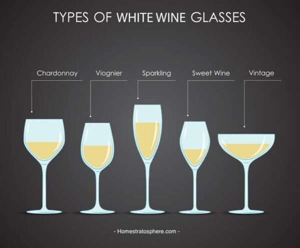18 Different Types of Wine Glasses (Red, Wine and Dessert Illustrated ...