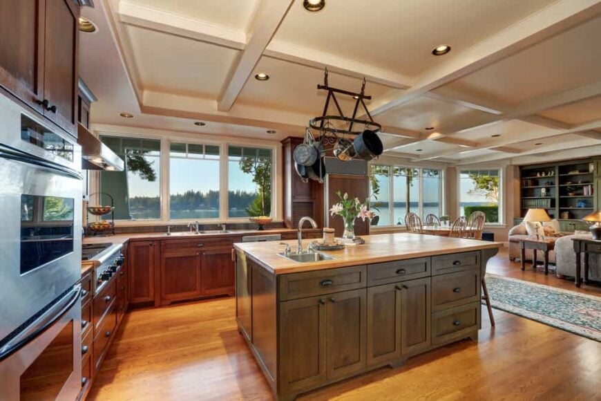 50 Kitchens with Coffered Ceilings (Photos)