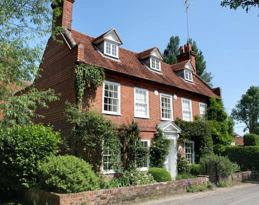 1980s Red Brick Tudor Homes