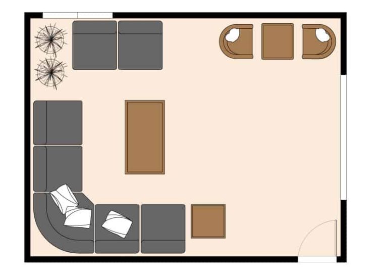 13 Living Room Furniture Layouts Described with Floor Plan Illustrations