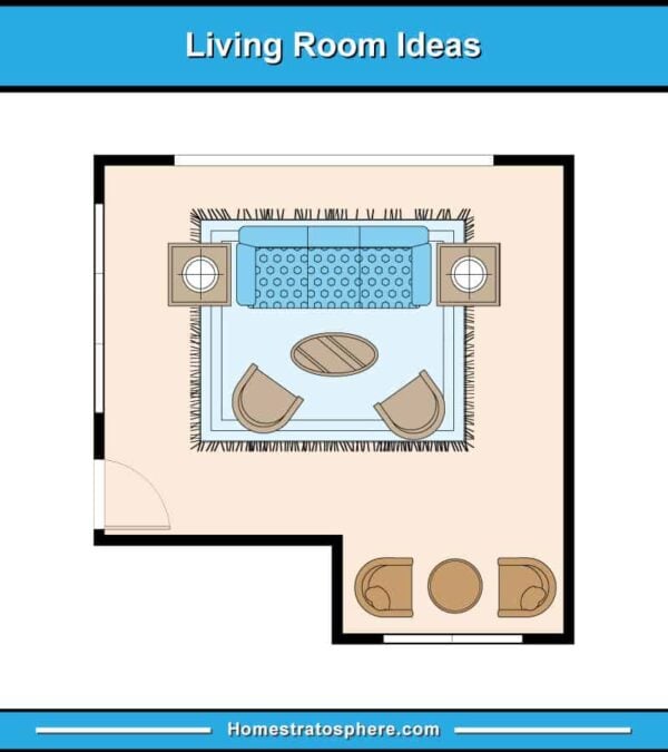 13 Living Room Furniture Layouts Described with Floor Plan Illustrations
