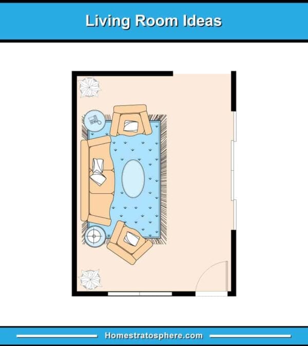 13 Living Room Furniture Layouts Described with Floor Plan Illustrations