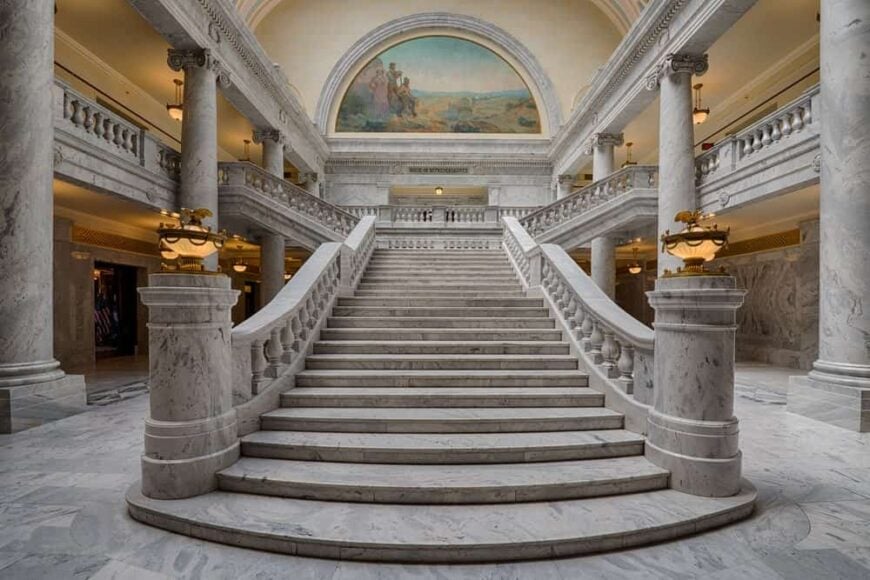 40 Bifurcated Staircase Ideas (Photos)