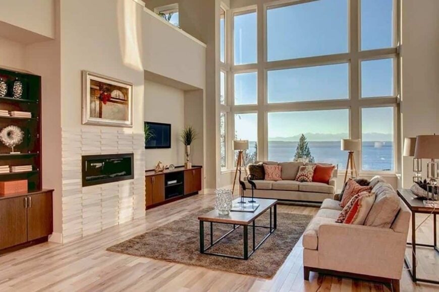 21 Living Rooms with Tall Ceilings Highlight Design Ideas