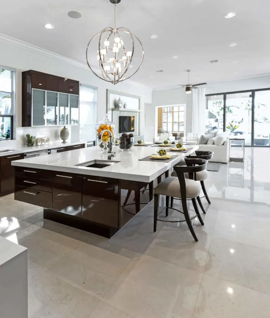 23 Illuminating Kitchen Ideas Enhanced with Chandelier Lighting - Home ...