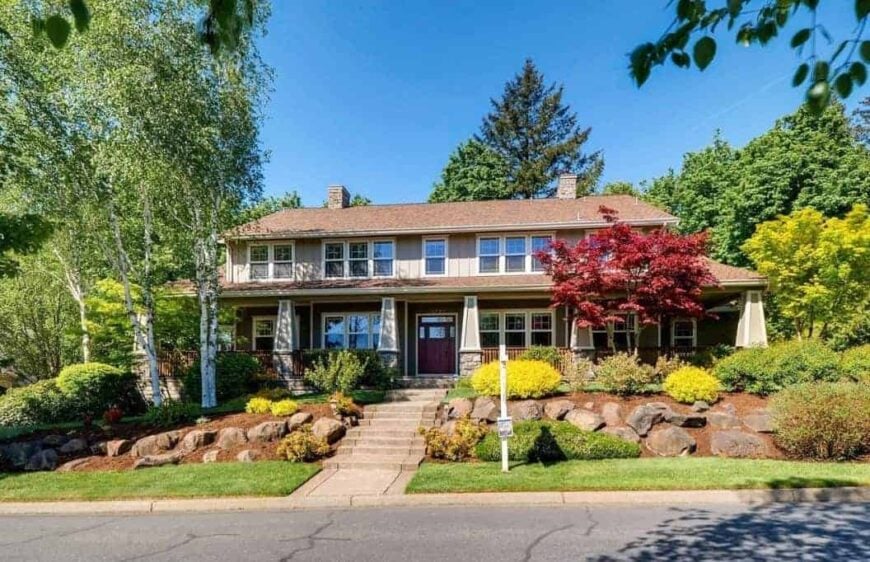 45 Craftsman House Landscaping Ideas (Photos) - Homeporio