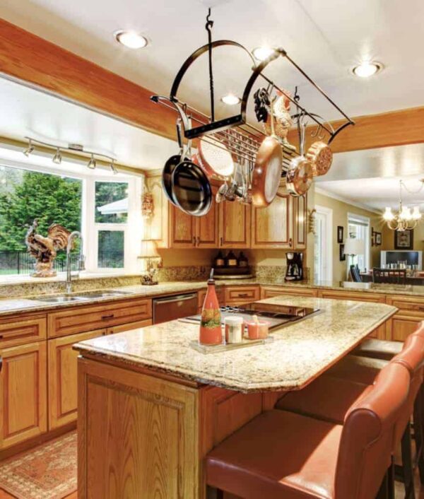 40 Kitchens with Hanging Pot Racks (PICTURES)