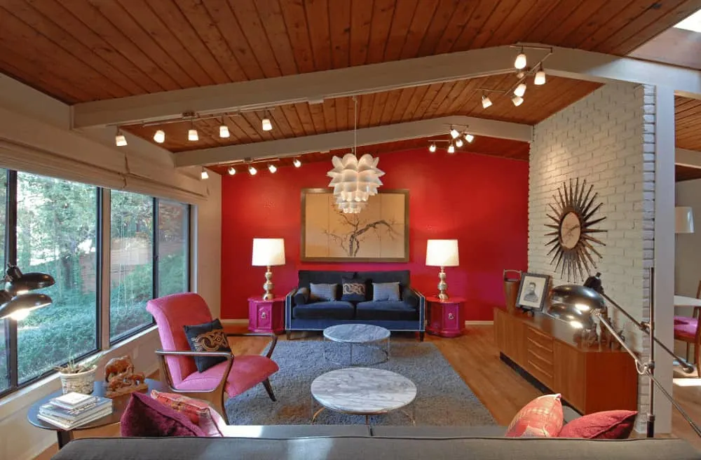 Red Wall Living Room Decorating Ideas | Cabinets Matttroy