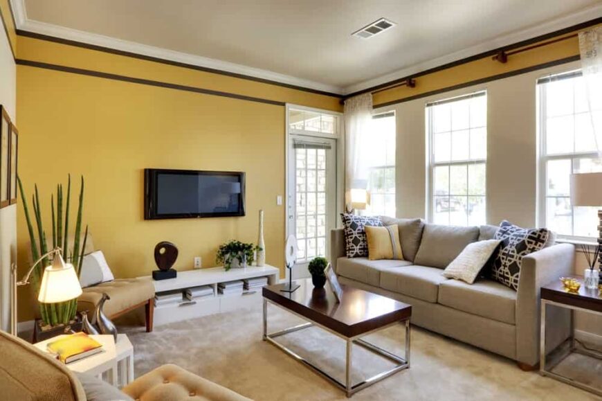 50 Yellow Living Room Ideas (Photos)