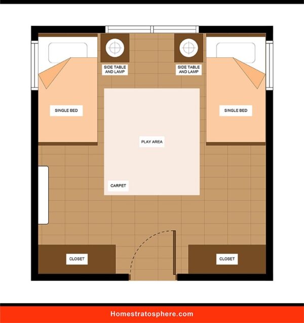25 Diverse Kids’ Bedroom Layouts (Floor Plans) – Home Stratosphere