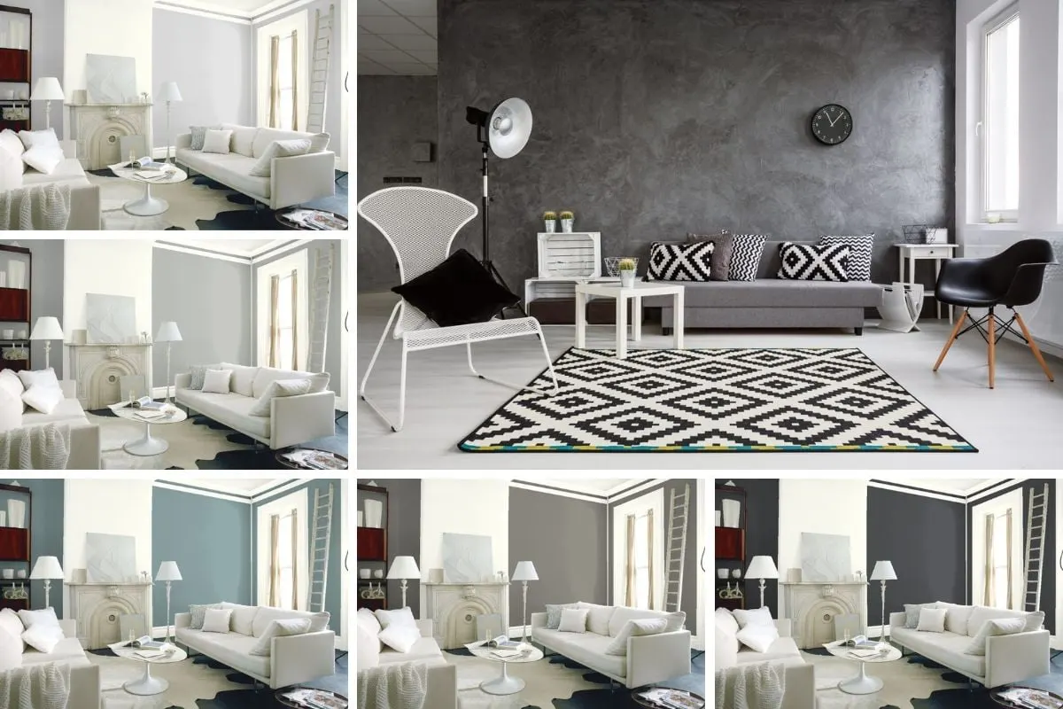 Small Apartment Interior Grey Color