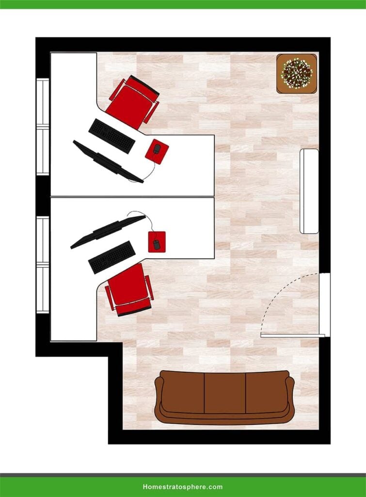25 Home Office Layouts (Illustrated Floor Plans)