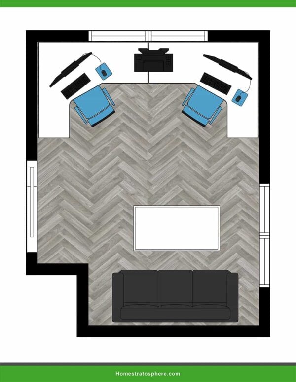 25 Home Office Layouts (Illustrated Floor Plans)