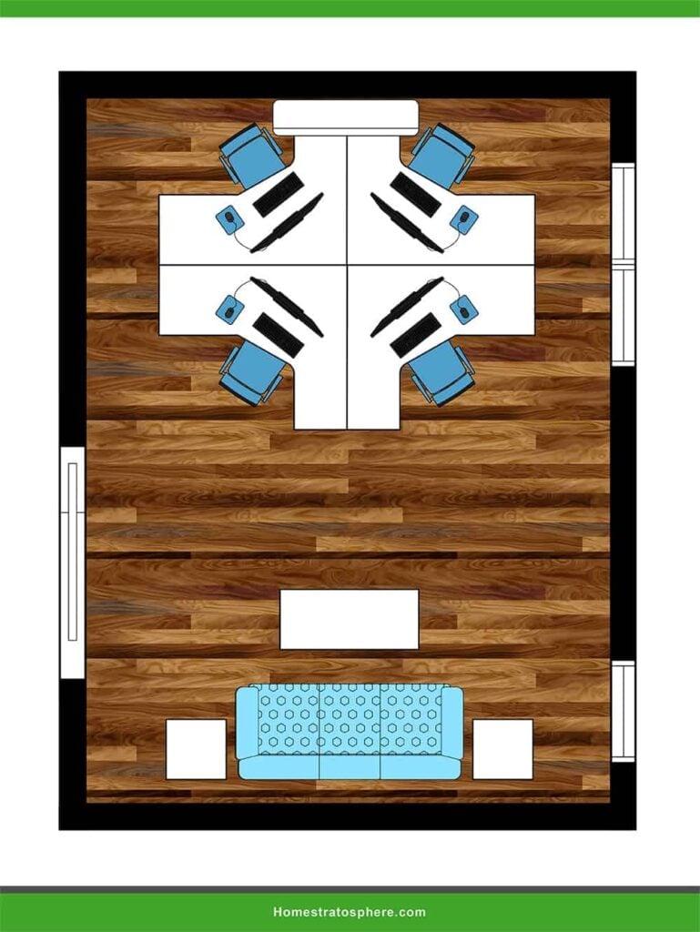 25 Home Office Layouts (Illustrated Floor Plans)