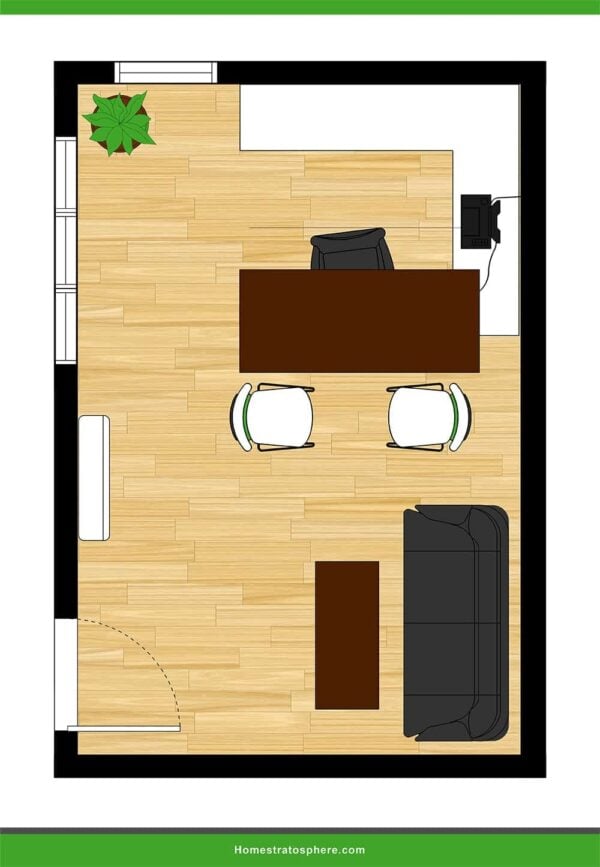 25 Home Office Layouts (Illustrated Floor Plans)
