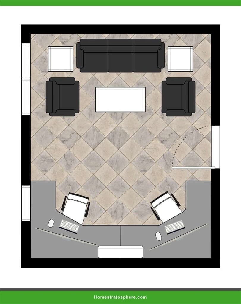 25 Home Office Layouts (Illustrated Floor Plans)