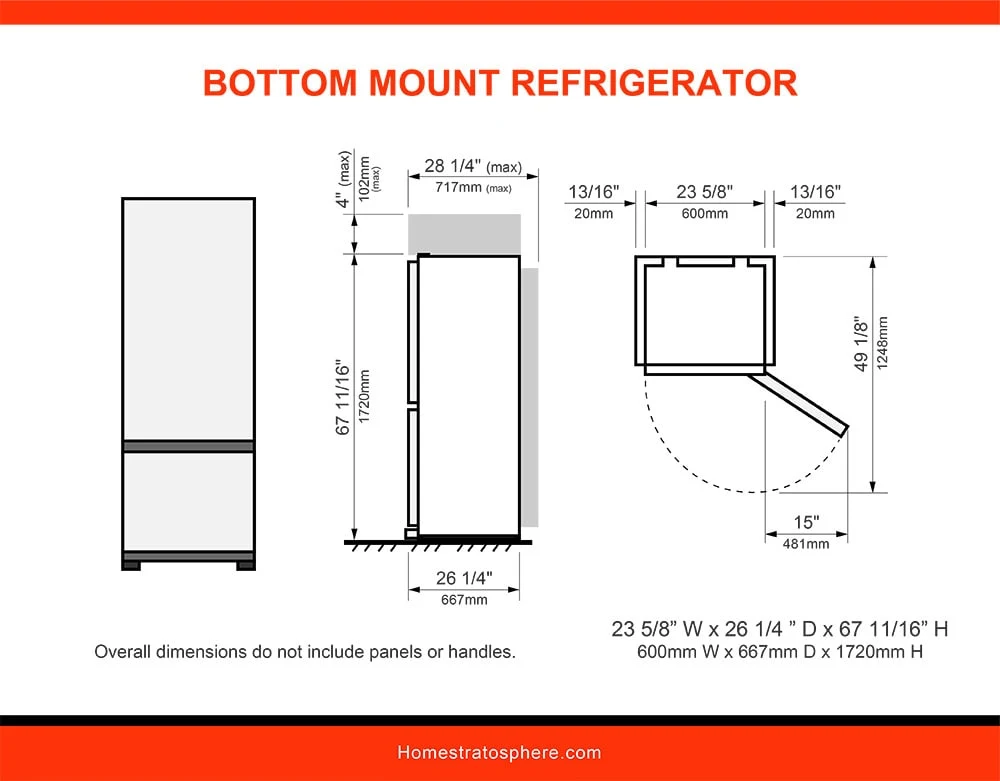 16 Refigerator Dimensions