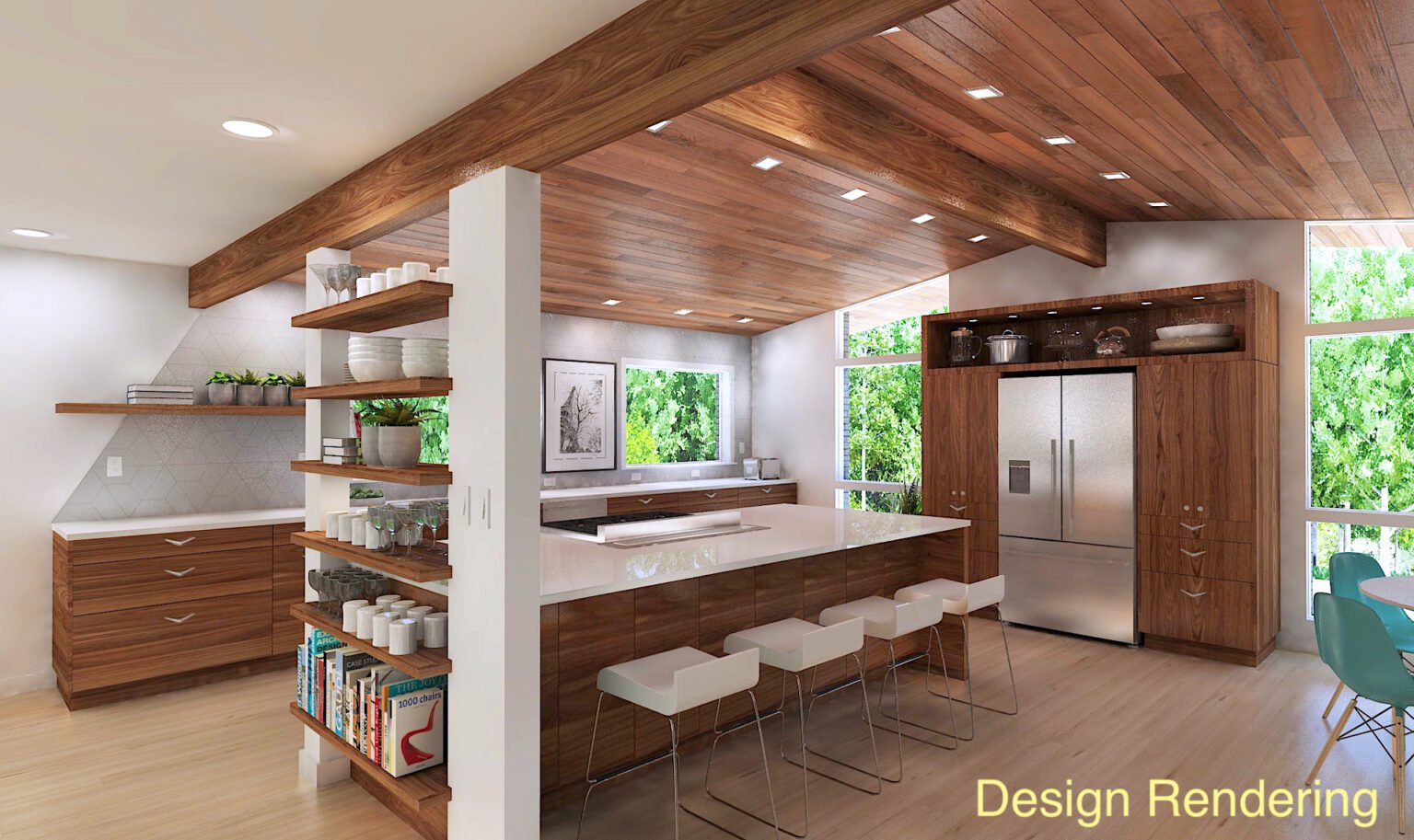 18 Kitchen Ideas That Seamlessly Integrate Columns into their Design