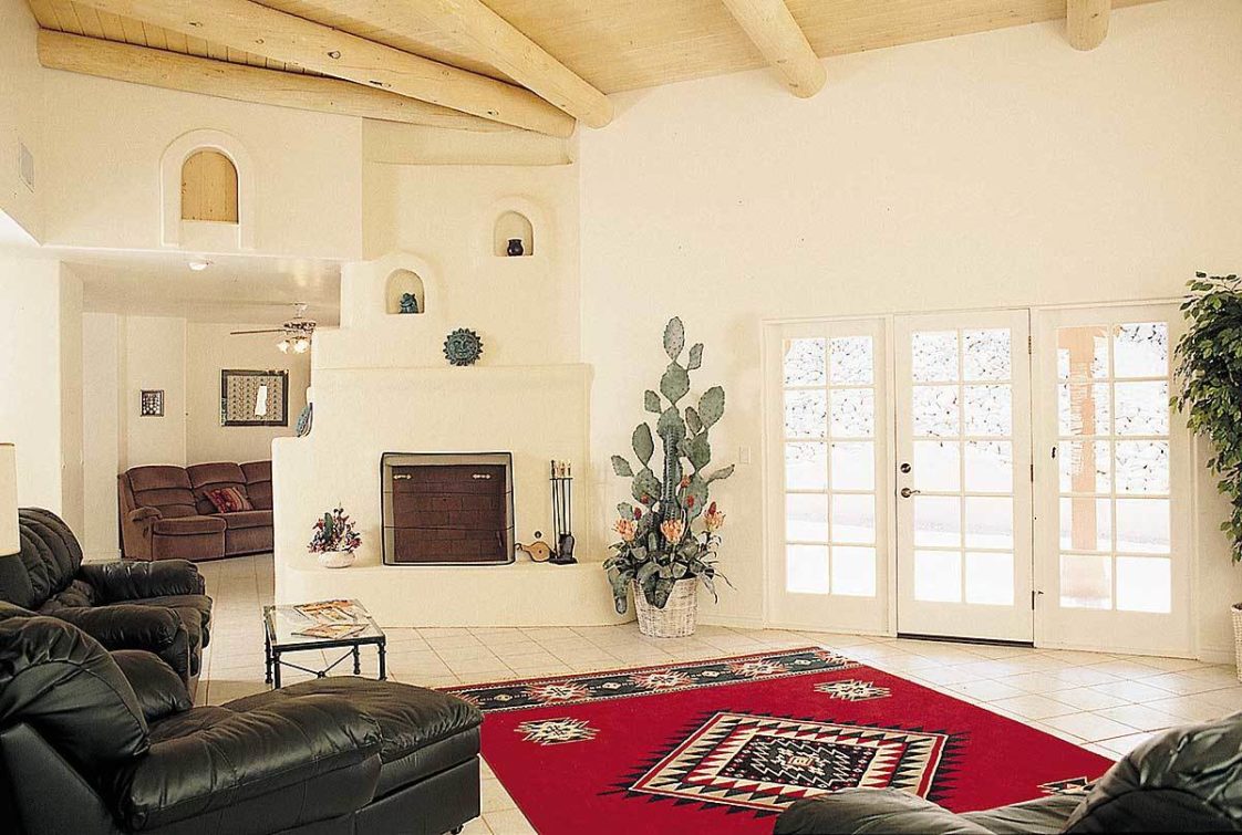 Classic Adobe Home Floor Plan Designed for Outdoor Entertaining
