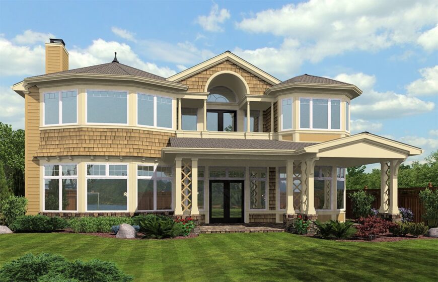 3-Bedroom Two-Story Cape Cod Home with Gambrel Roofs and Open Floor ...