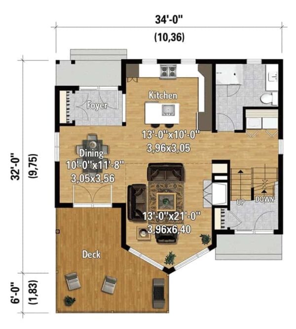 Two-Story 2-Bedroom Mountain Vacation Home with Open Concept Living ...
