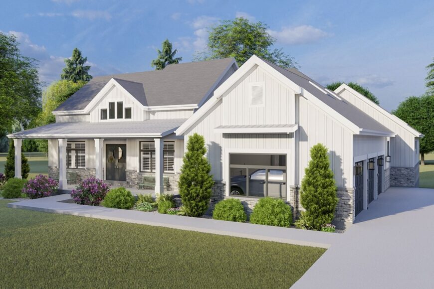5-Bedroom Single-Story Country Ranch with Open Living Space (Floor Plan)