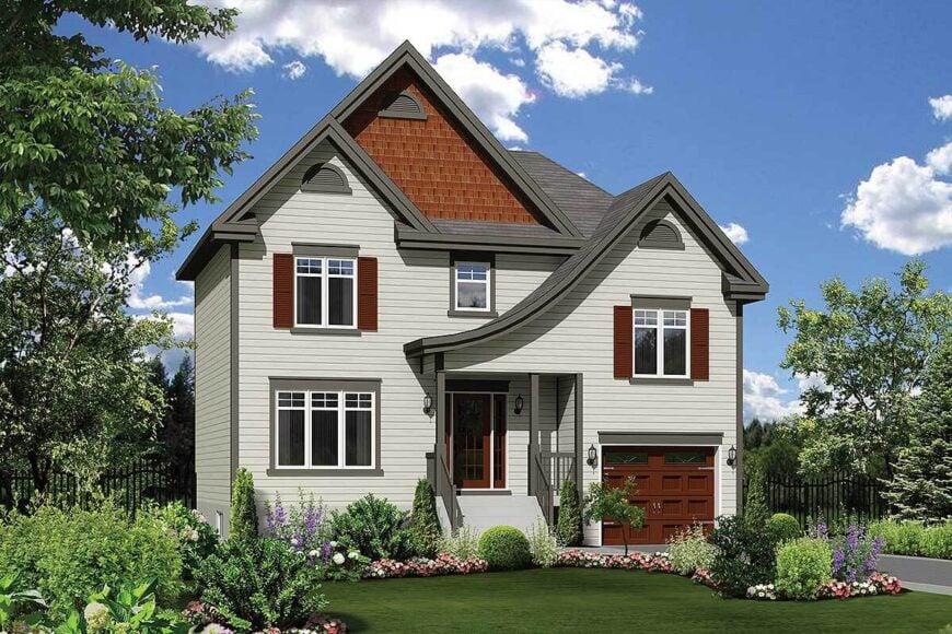 Two-Story 2-Bedroom European Cottage with Open Living Space (Floor Plan ...