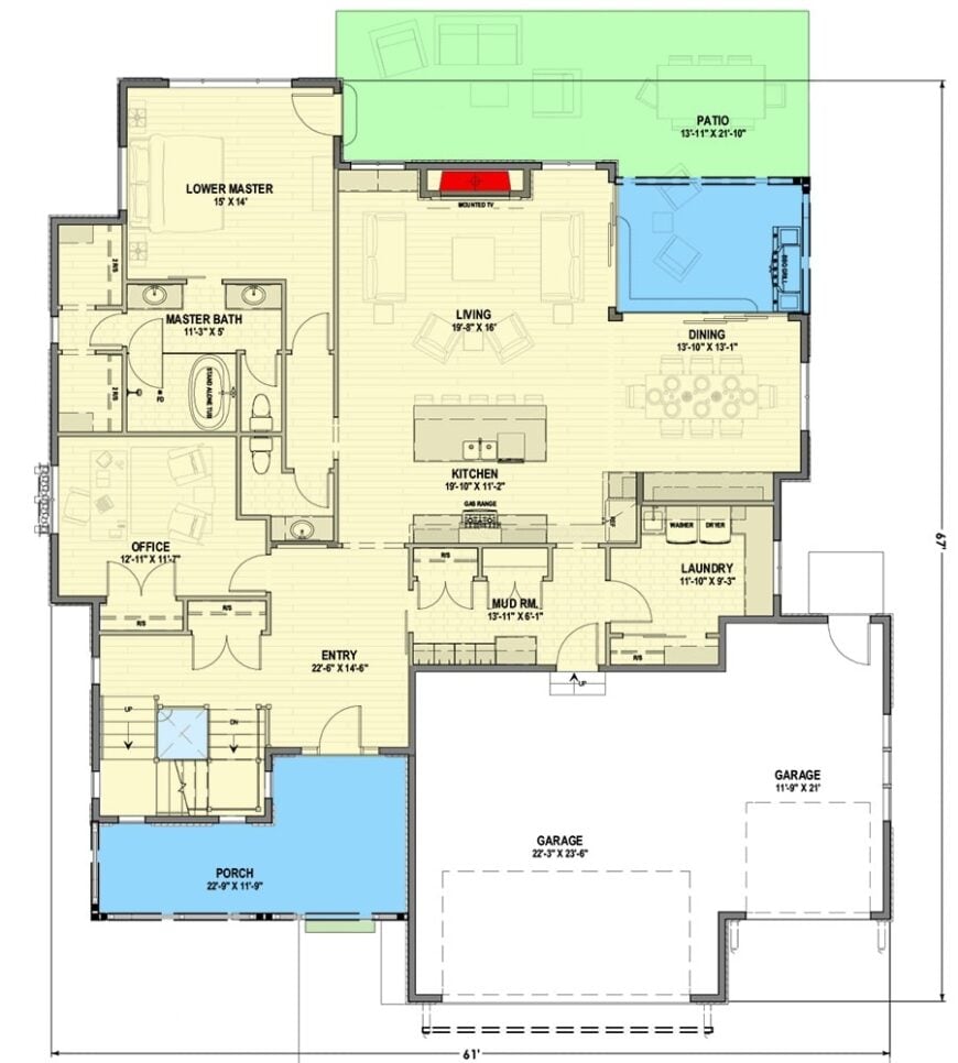 Explore 7-Bedroom Northwest Home Floor Plan with Two Primary Suites