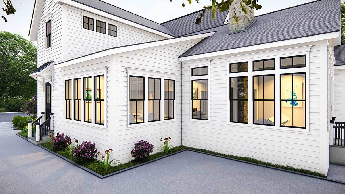 Introducing this Delightful 4-Bedroom Cottage Home Plan with Detached ...