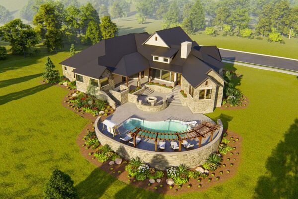 Single-Story 4-Bedroom Hill Country Home with 3-Bay Garage (Floor Plan)