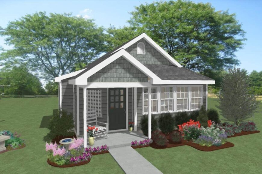1-Bedroom Single-Story Cottage with Open Living Space (Floor Plan)