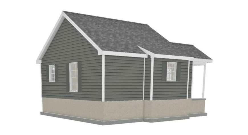 1-Bedroom Single-Story Cottage with Open Living Space (Floor Plan)