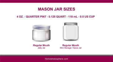 Mason Jar Sizes (Illustrated Guide)
