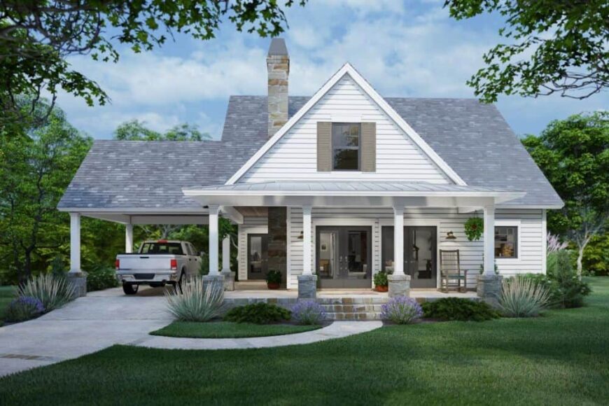 Two-Story 3-Bedroom New American Cottage Home with Wraparound Veranda ...