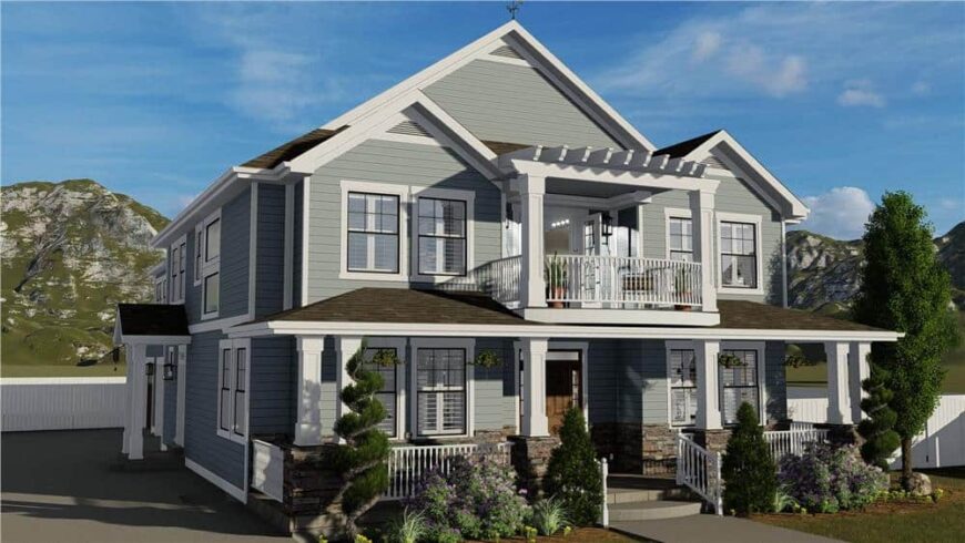 Here’s the Ideal Home Plan for Porch Lovers and Those Who Love Symmetry ...