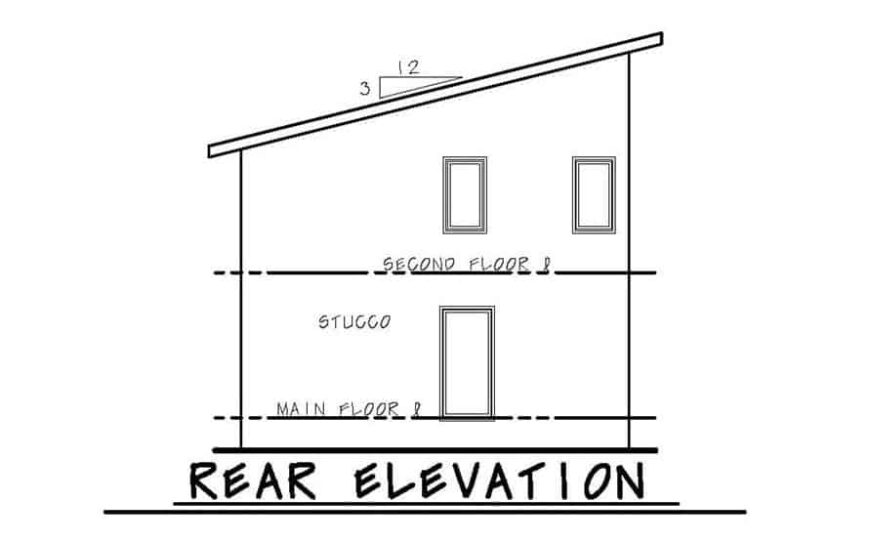 3-Bedroom Contemporary Style Two-Story Home for a Narrow Lot with Open ...