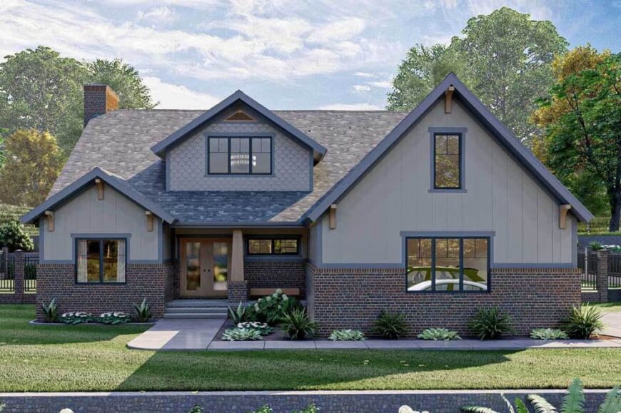 Two-Story 3-Bedroom Craftsman Home with Open Concept Living and Bonus ...