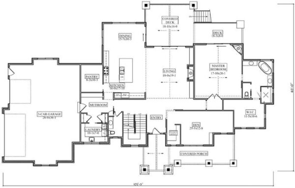Living Large: Floor Plan Unveiled for Spacious Texas-Style Country Home