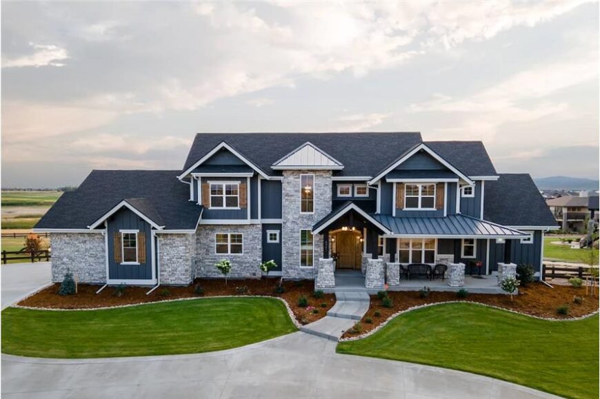 Step Into This Lavish 4-Bedroom Craftsman Home Blooming with Stone ...