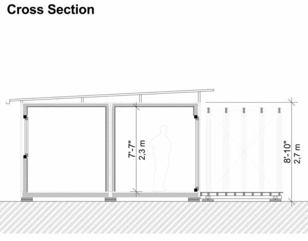 1-Bedroom Cabin Style Single-Story Shipping Container Home (Floor Plan ...