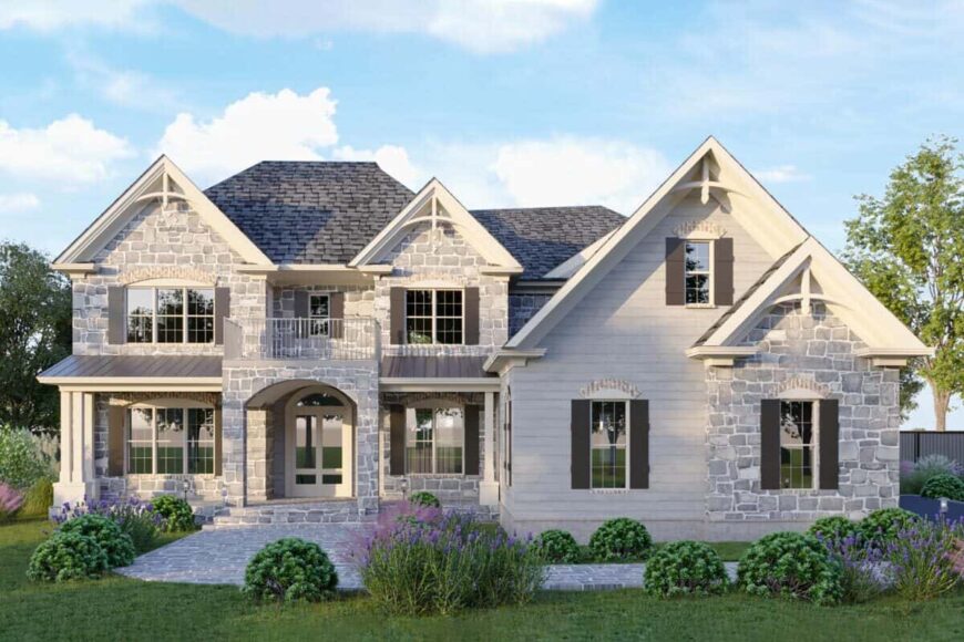 Step Into the Timeless 4-Bedroom French-Style Country Home for a Sloped ...