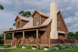 Step Into This Captivating 3-Bedroom Log Cabin with 2,221 Sq. Ft. of ...