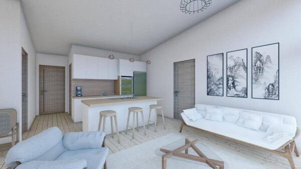 Step Into This Contemporary 2-Bedroom Cabin with an Open Deck and ...