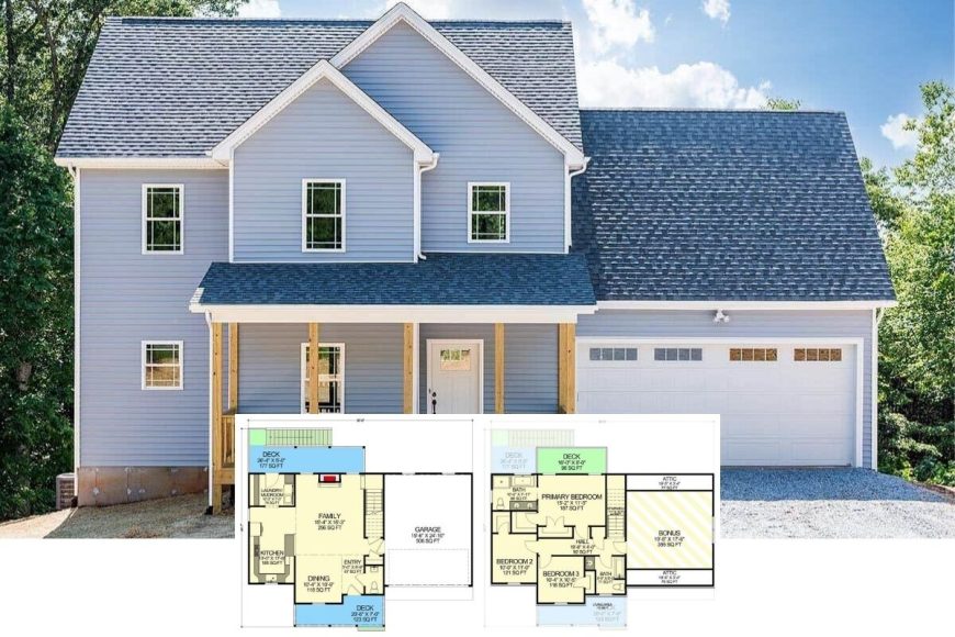 3-Bedroom Contemporary Two-Story Vacation Home with Open Floor Plan and ...
