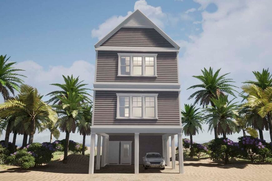 Discover This 5-Bedroom Elevated Coastal Masterpiece with Double ...